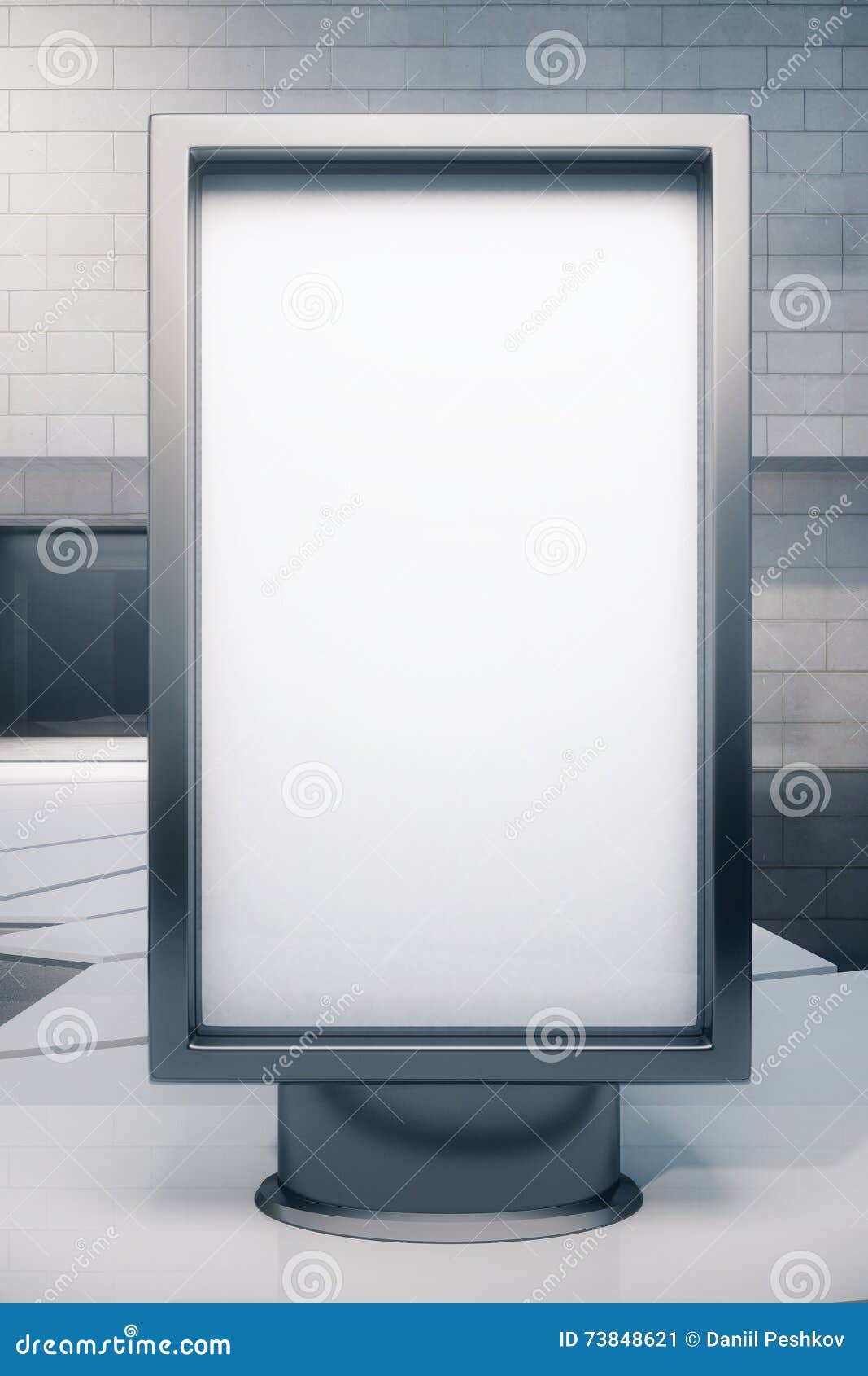 Blank ad stand stock illustration. Illustration of billboard - 73848621