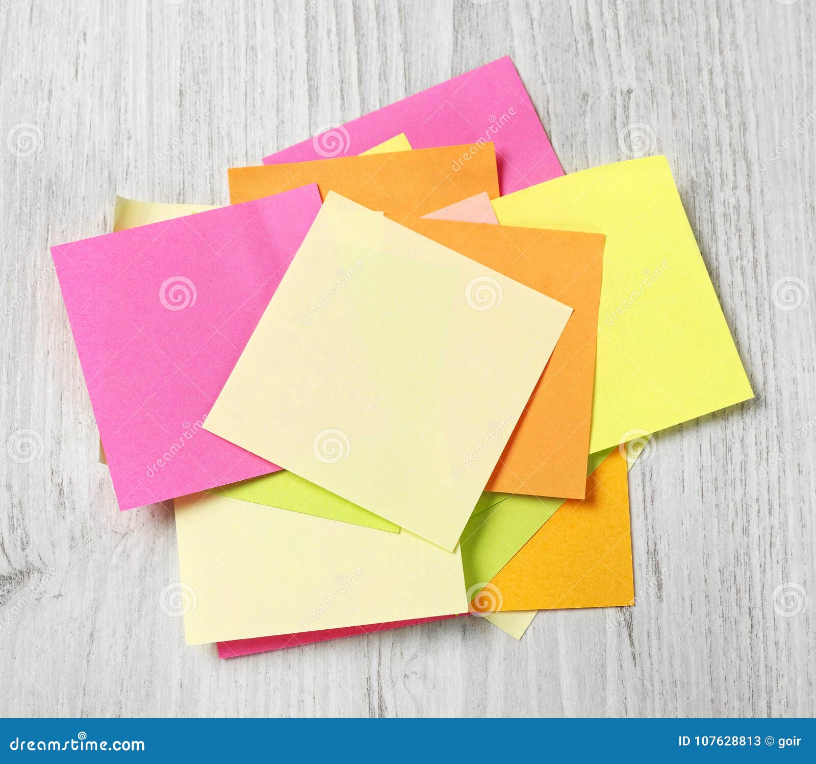 Blank adhesive notes stock image. Image of angle, paper - 107628813
