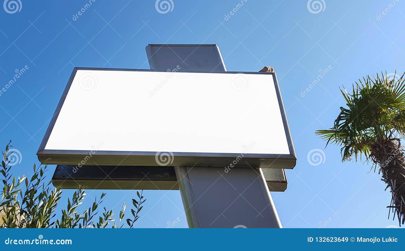 Blank Advertisement Banner Ad Template Mock Up Isolated Clipping Path ...