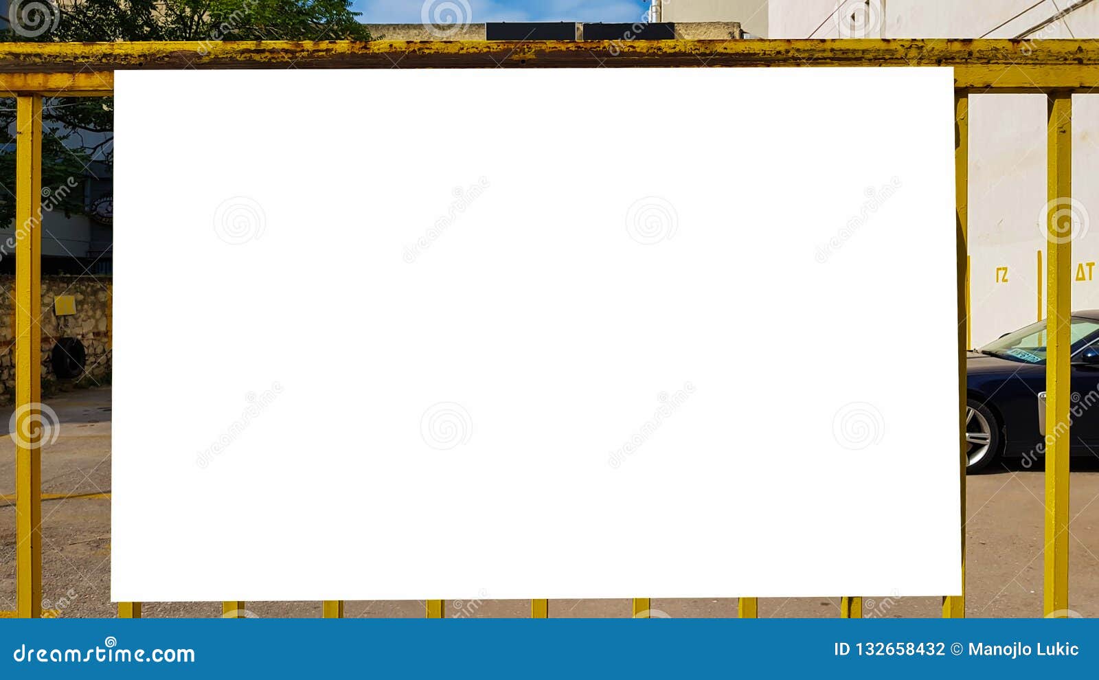 Blank Advertisement Banner Ad Template Mock Up Isolated Clipping Path ...