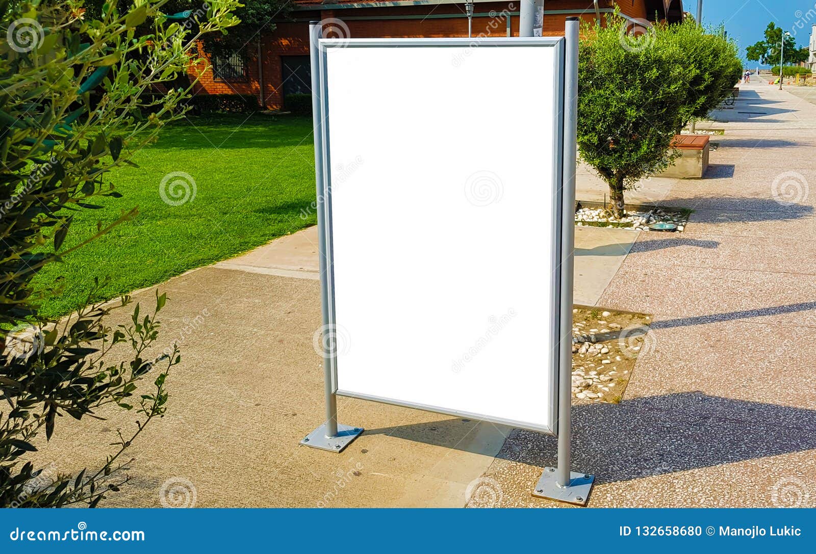 Blank Advertisement Banner Ad Template Mock Up Isolated Clipping Path ...