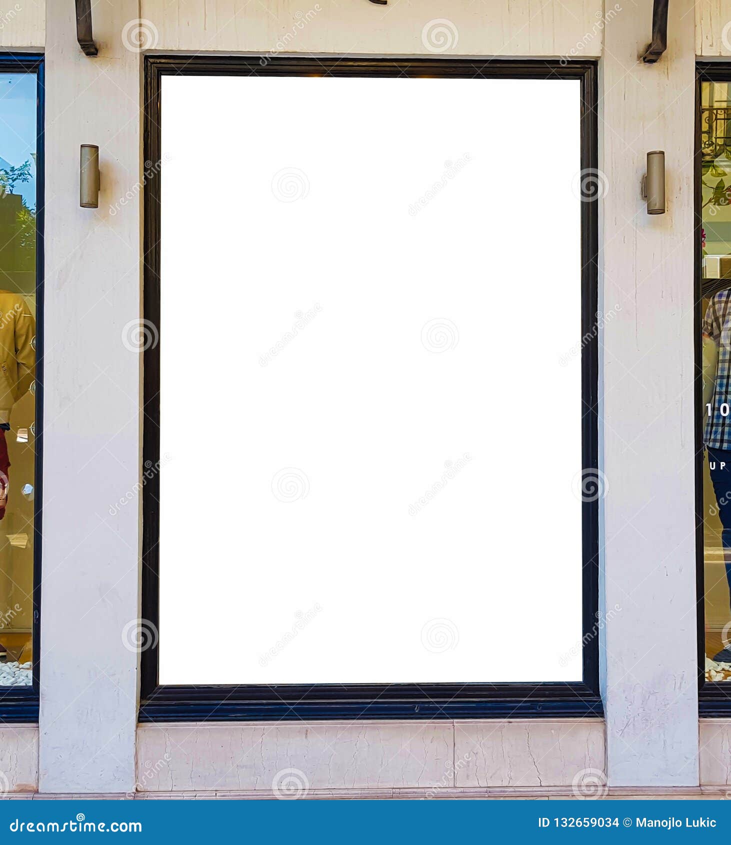 Blank Advertisement Banner Ad Template Mock Up Isolated Clipping Path ...