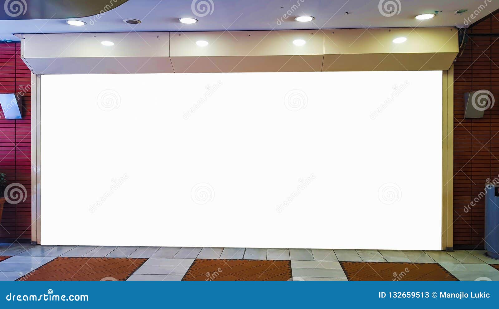 Blank Advertisement Banner Ad Template Mock Up Isolated Clipping Path ...