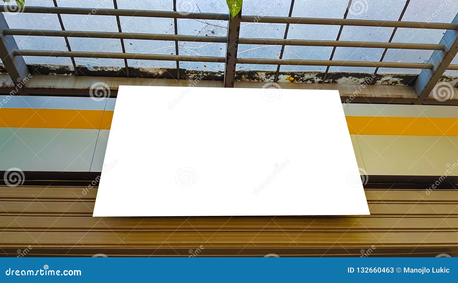 Blank Advertisement Banner Ad Template Mock Up Isolated Clipping Path ...
