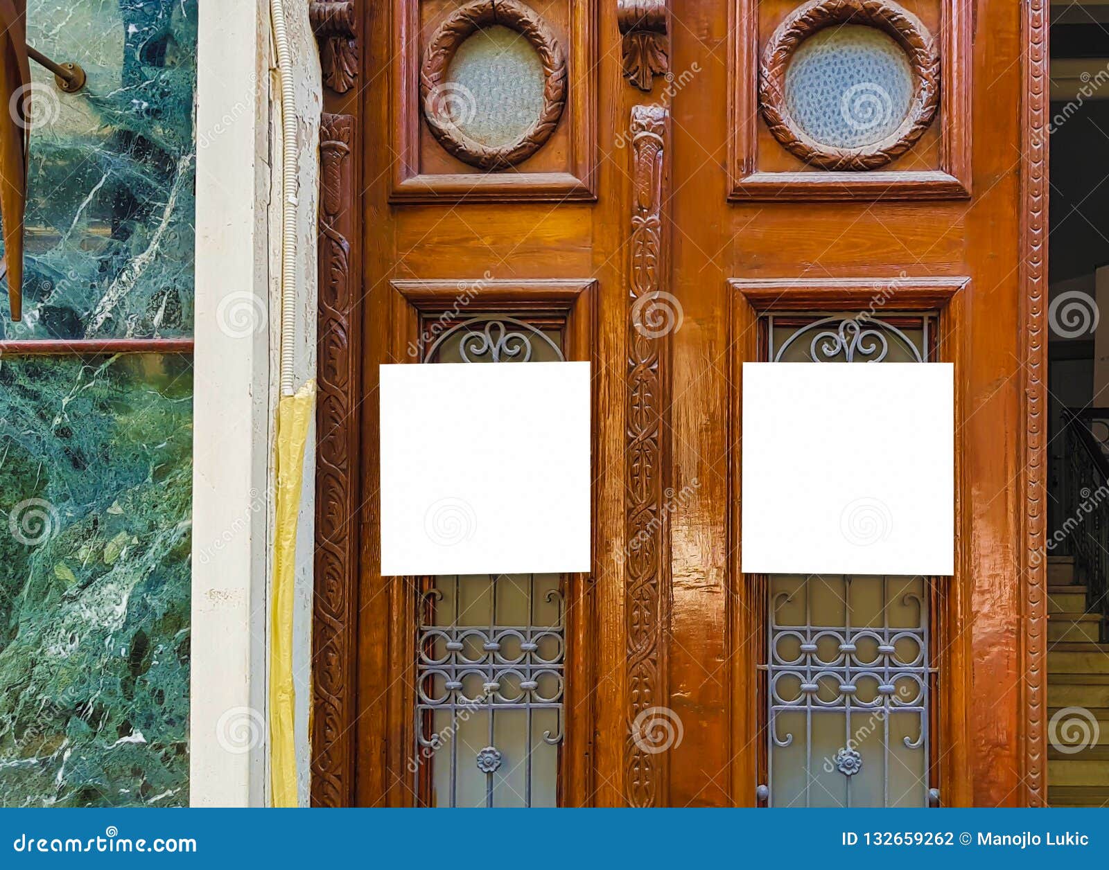 Two Blank Advertisement Banner Ad Template Mock Up Isolated Clipping ...