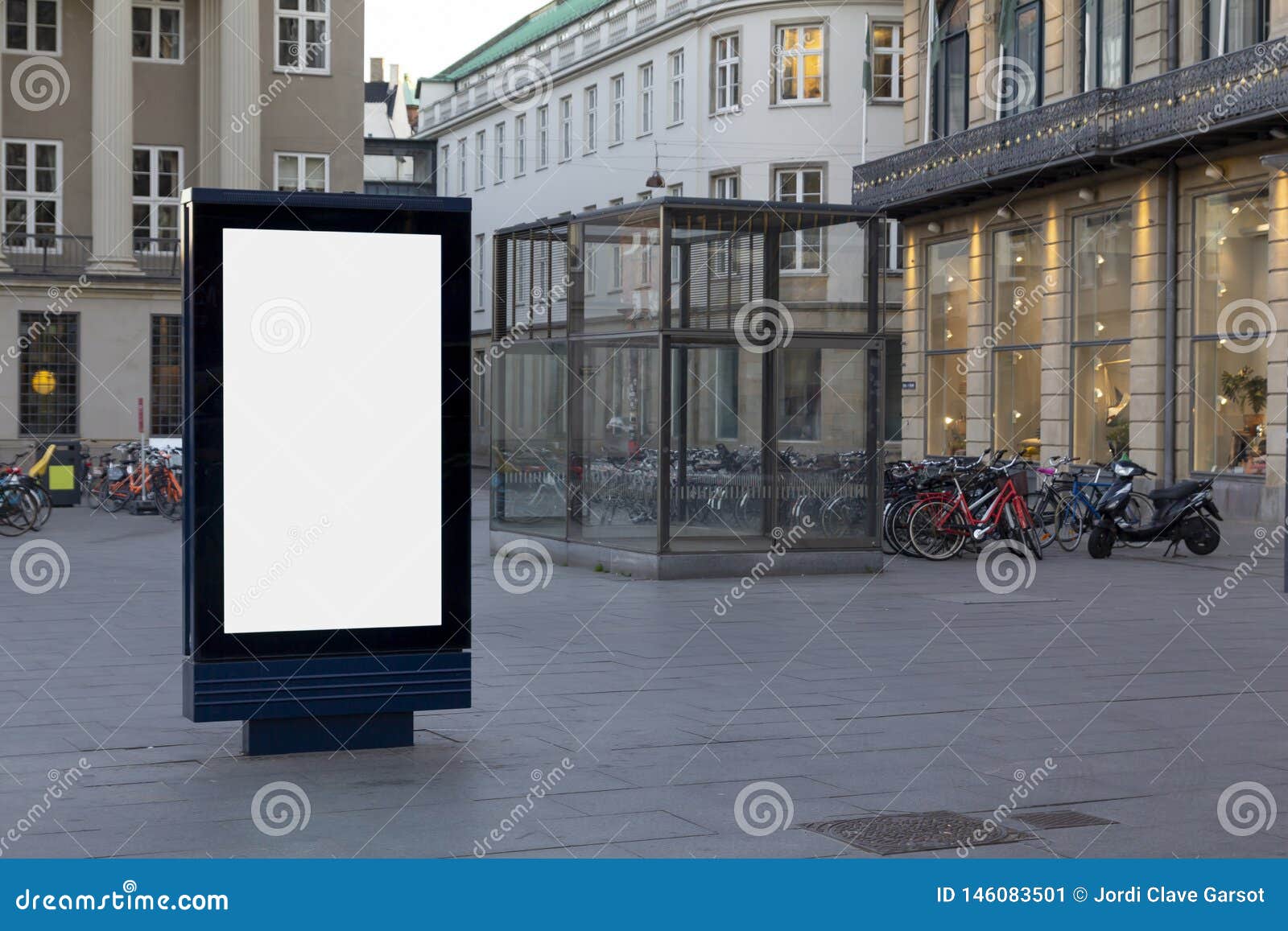 Blank Advertisement Mock Up Stock Image - Image of billboard, media ...