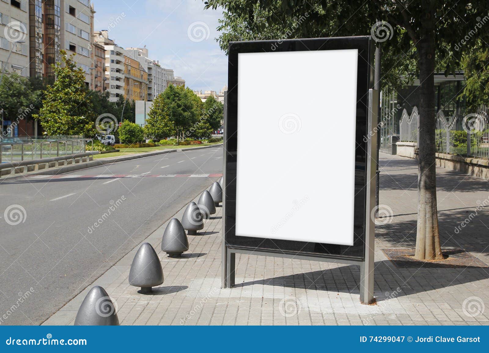 Blank Advertisement in the Street Stock Image - Image of city, outdoor ...