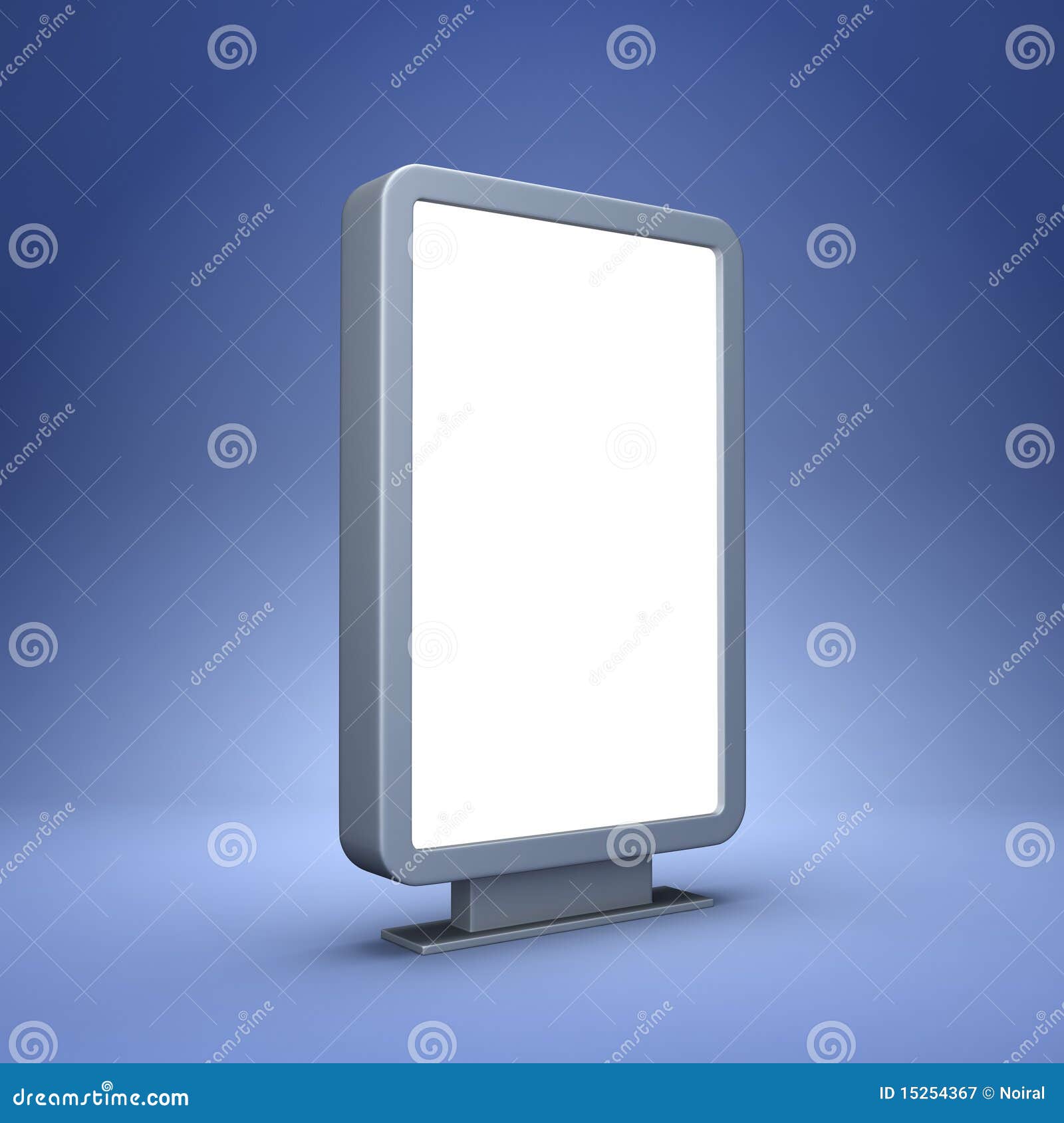 Blank Advertising Billboard Stock Illustration - Illustration of medium ...