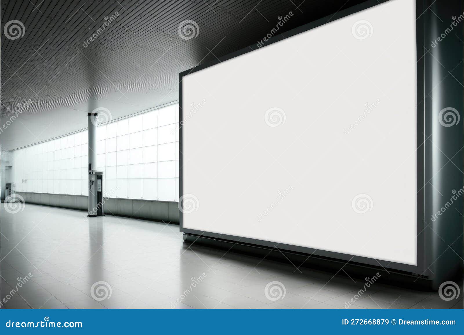 Blank Advertising Billboard in a Large-scale Square Size in Modern ...