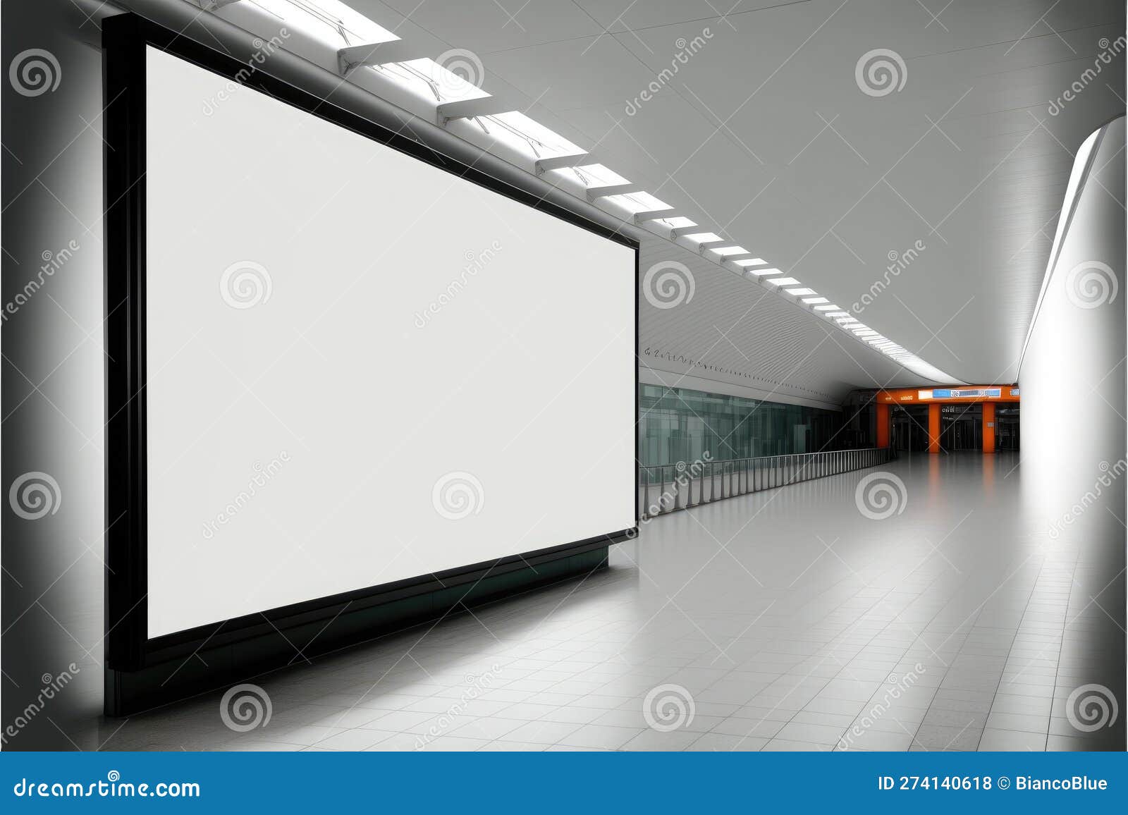 Blank Advertising Billboard in a Large-scale Square Size in Modern ...