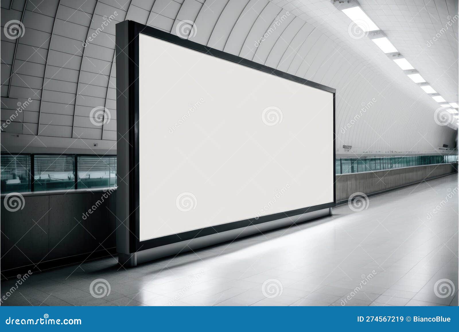 Blank Advertising Billboard in a Large-scale Square Size in Modern ...
