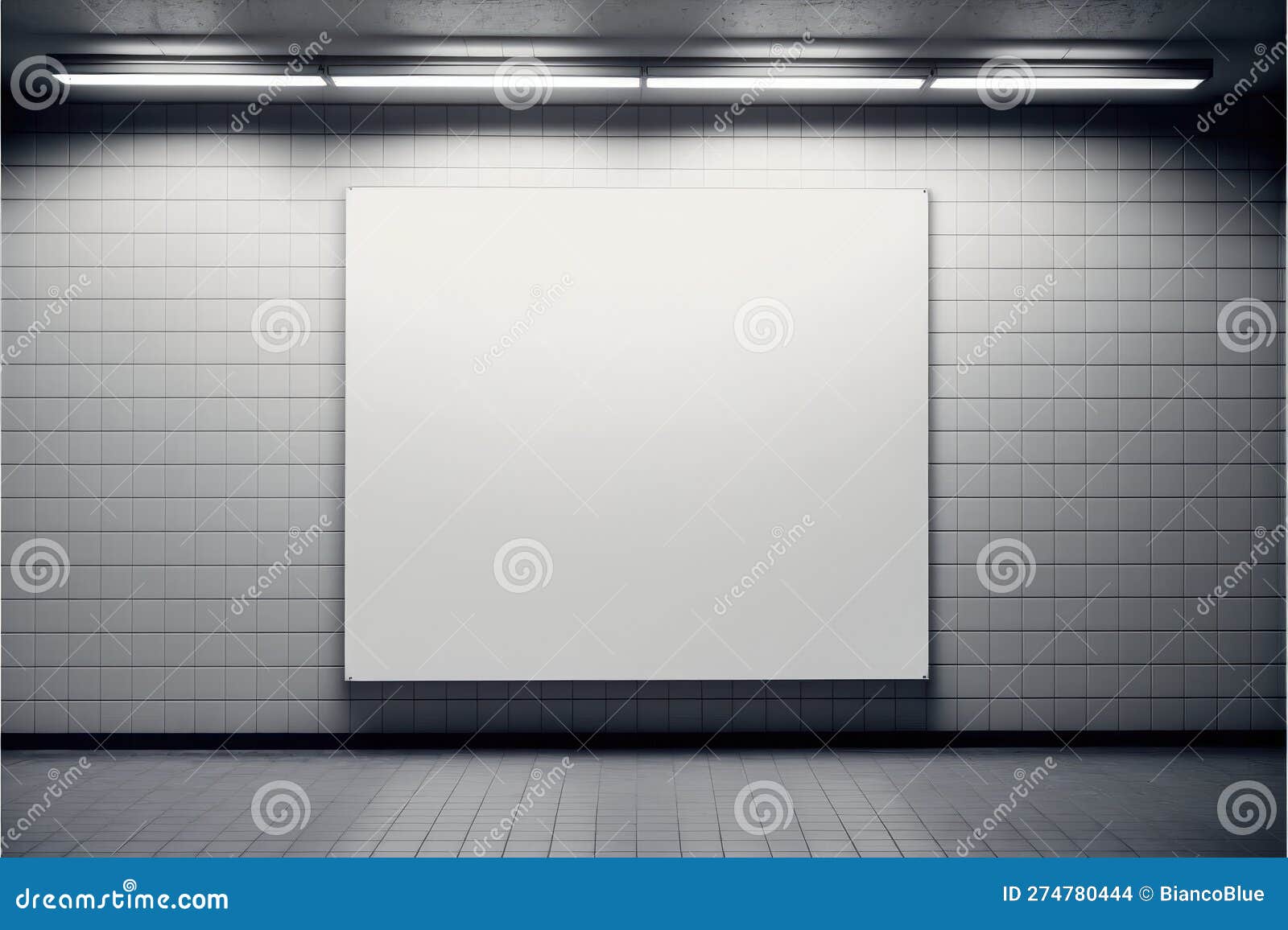 Blank Advertising Billboard in a Large-scale Square Size with White ...