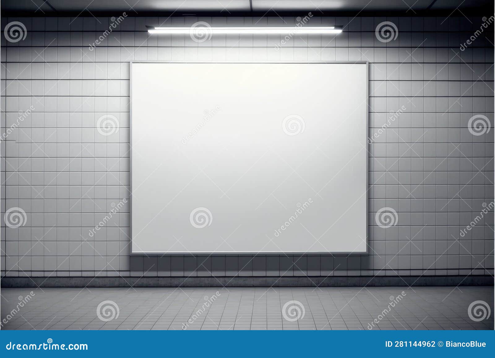 Blank Advertising Billboard in a Large-scale Square Size with White ...