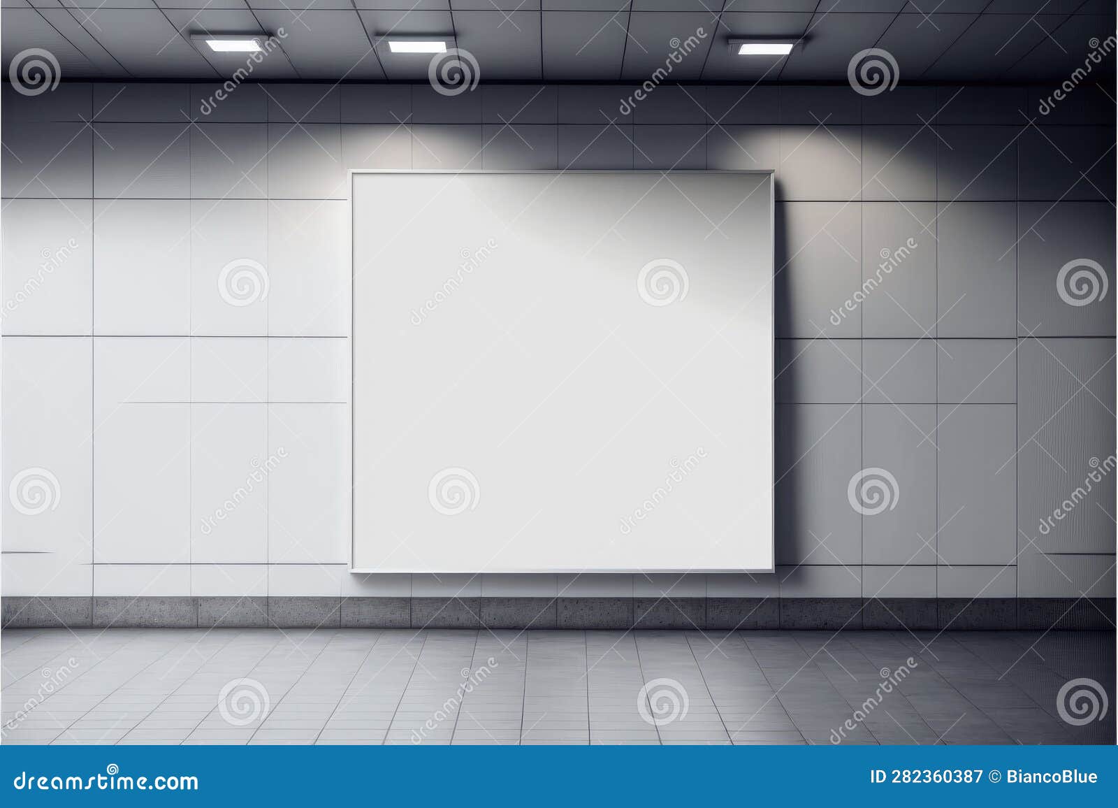 Blank Advertising Billboard in a Large-scale Square Size with White ...