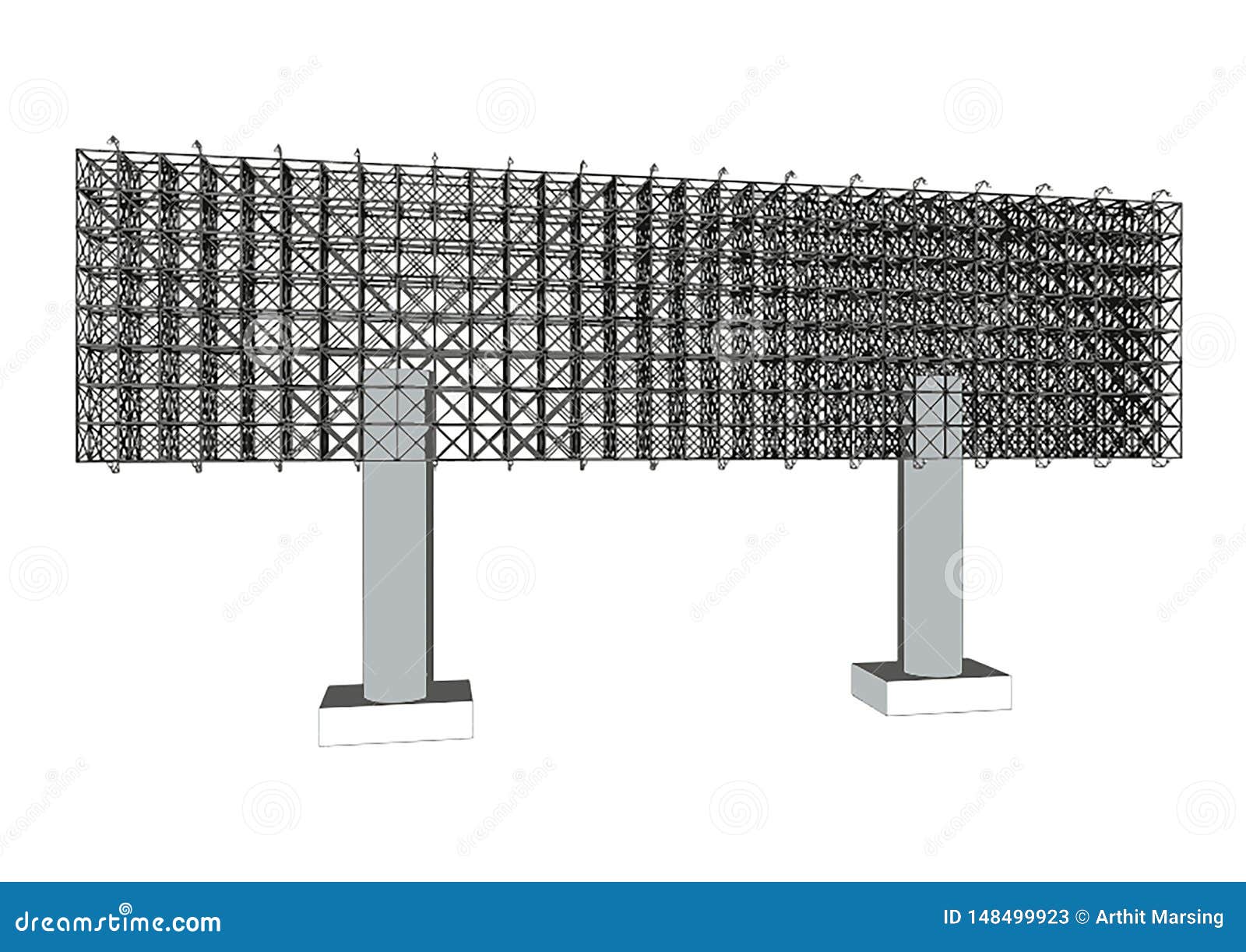 Blank Advertising Billboard Steel Structure Stock Vector - Illustration ... Blank Advertising Billboard Steel Structure Stock Vector - Illustration ...