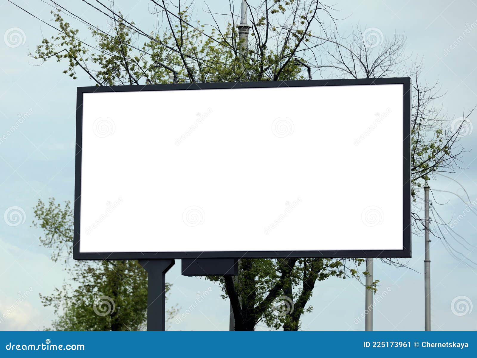 Blank Advertising Board. Mockup for Design Stock Image - Image of ...