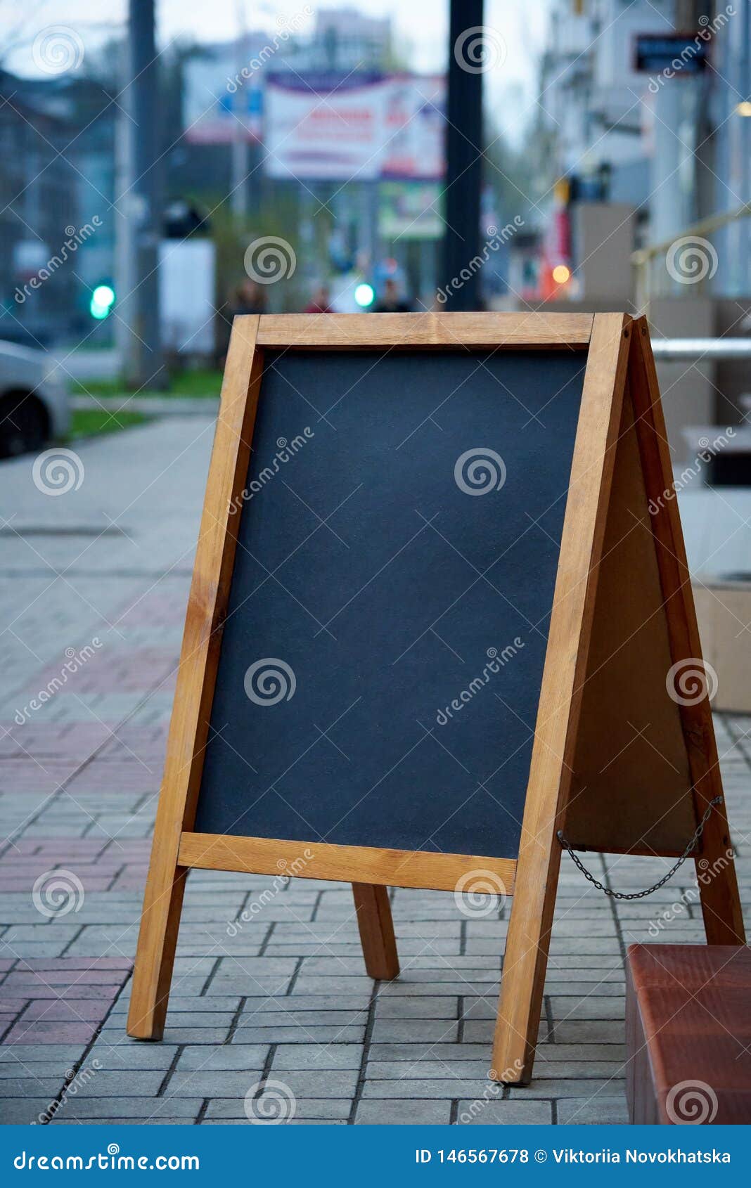 Blank Advertising Board on City Street Stock Photo - Image of bulletin ...