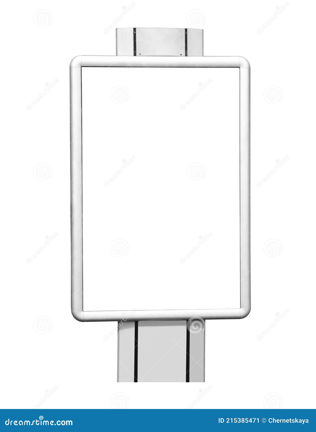 Blank Advertising Board Isolated on White. Mockup for Design Stock ...