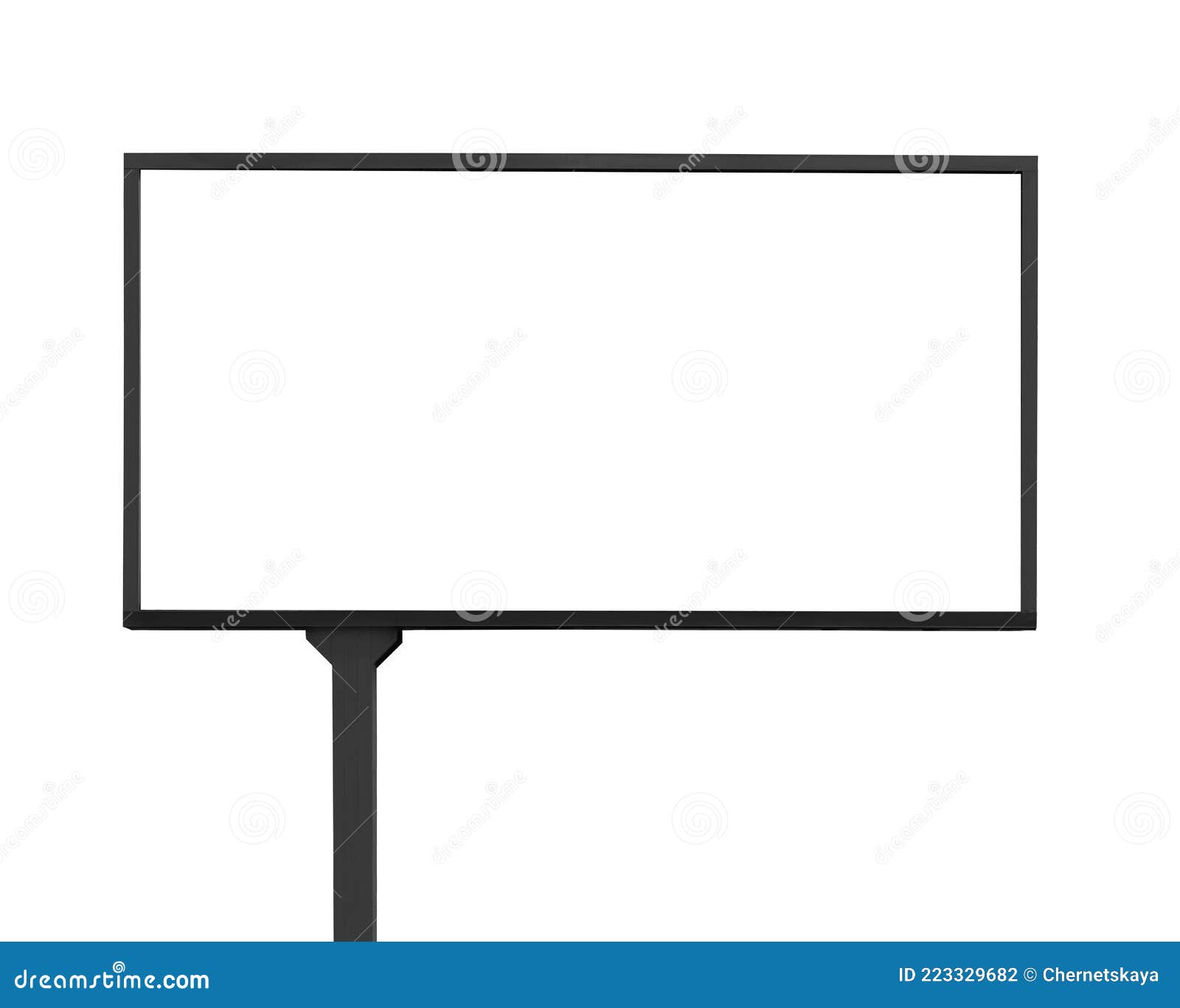 Blank Advertising Board Isolated on White. Space for Design Stock Photo ...