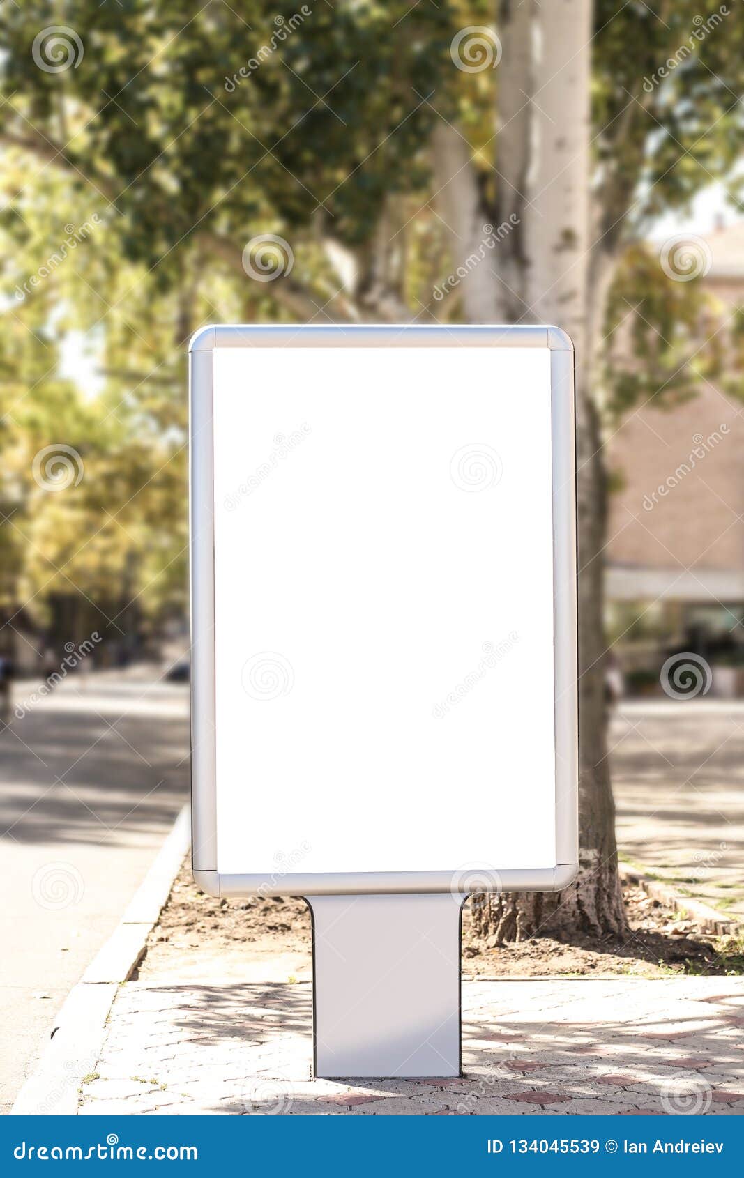 Advertising board stock image. Image of promotion, city - 134045539