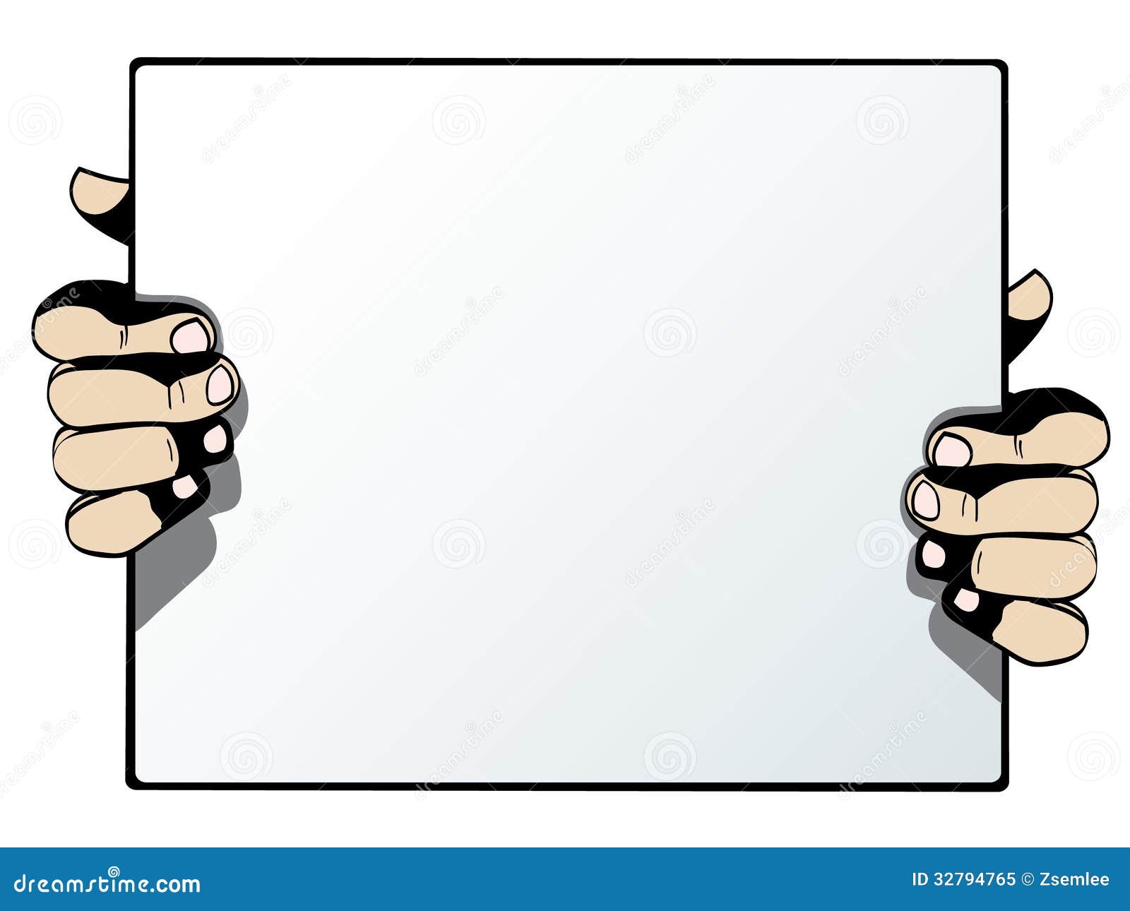 Blank Advertising Card Isolated on White Bac Stock Vector ...
