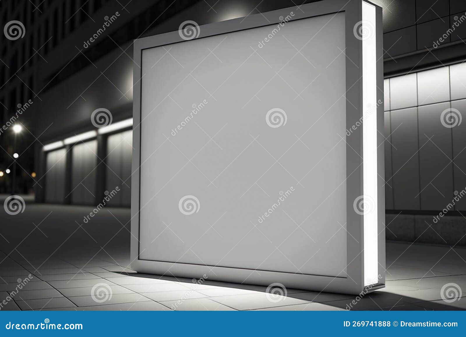 Blank Advertising Light Box in the City, Advertising Mockup Stock ...