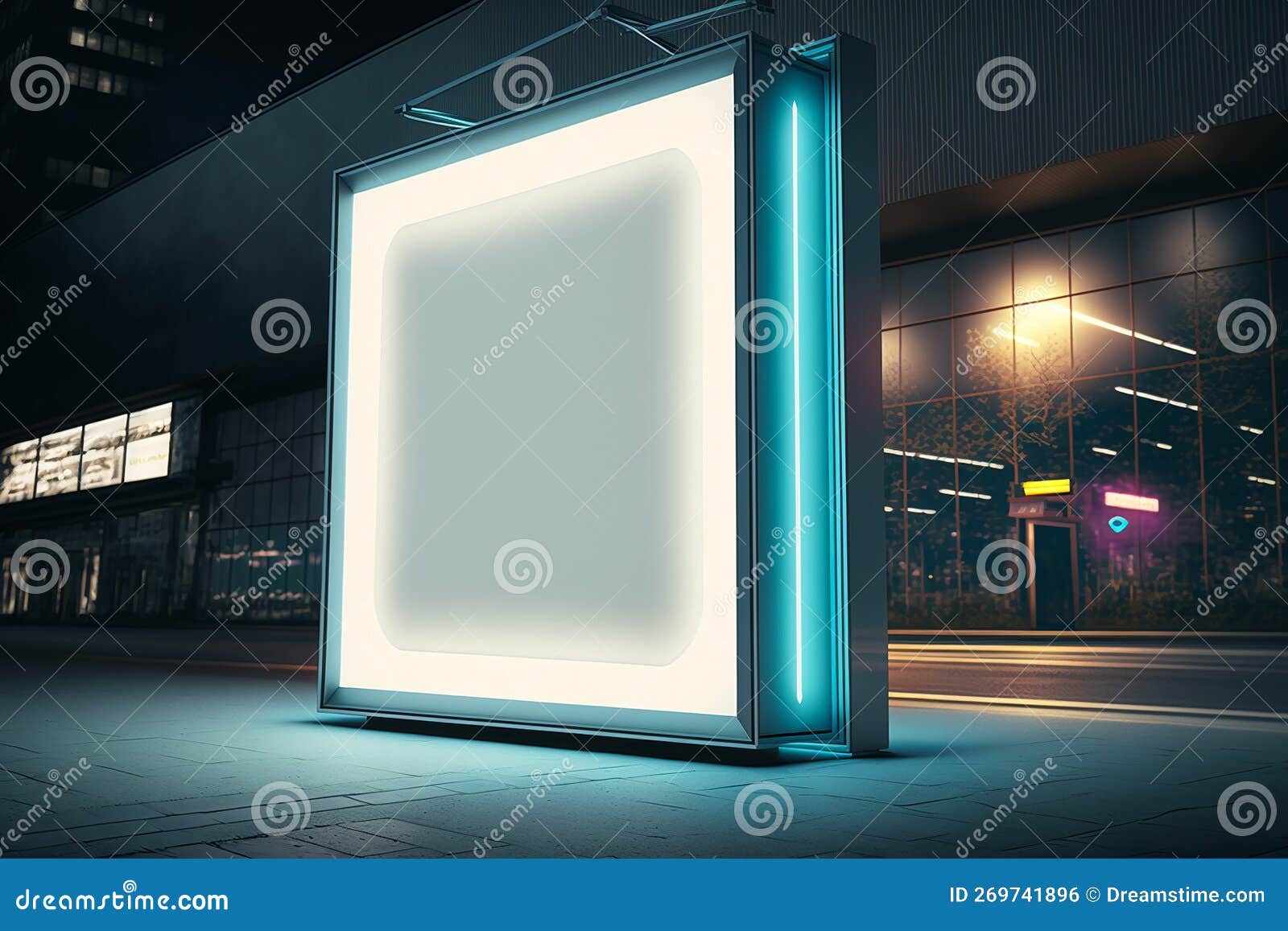 Blank Advertising Light Box in the City, Advertising Mockup Stock Photo ...