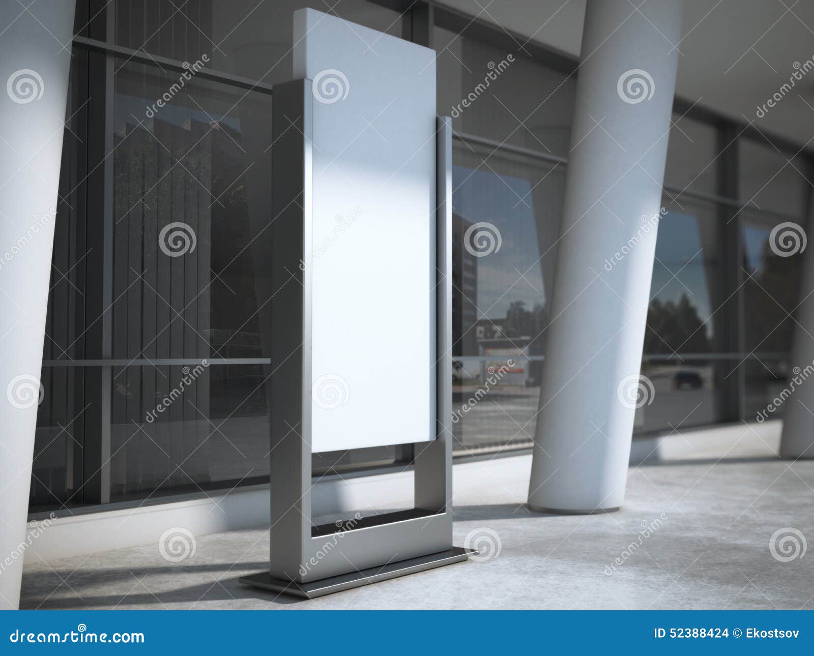 Blank Advertising Panel. 3d Rendering Stock Photo - Image of ...