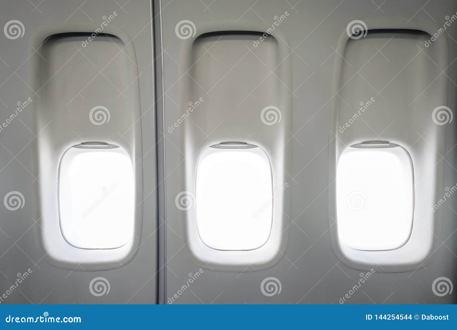 Blank airplane windows stock photo. Image of background - 144254544