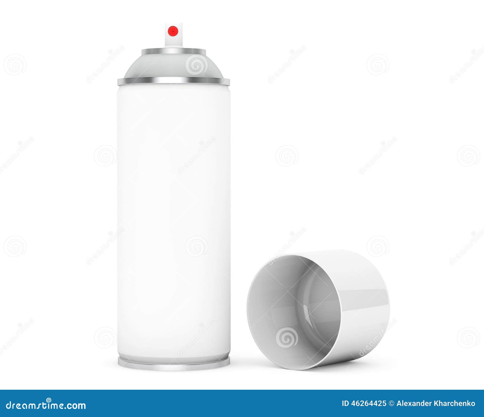 Aluminum Spray Can. Aerosol Bottle Isolated On White Background. Paint ...