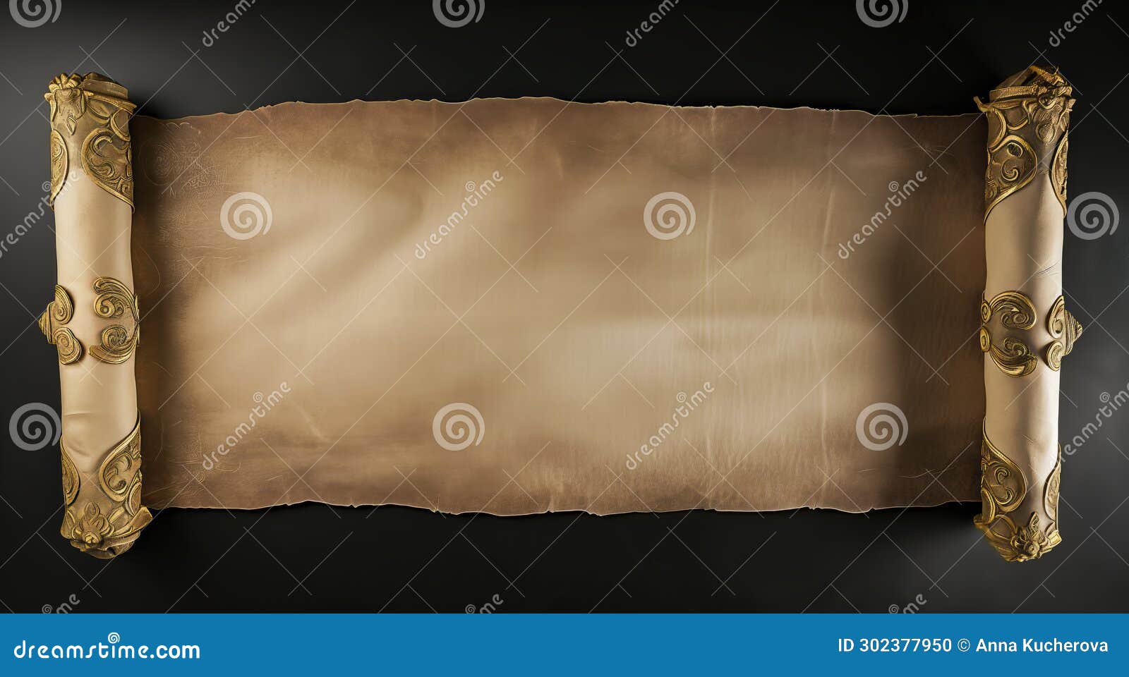 Blank Old Ancient Scroll Of Papyrus Paper Cartoon Isolated On White ...