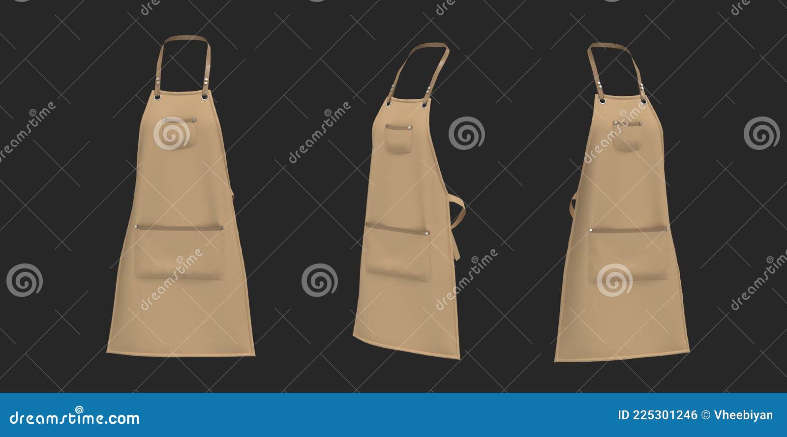 Blank Aprons, Apron Mockup, Clean Apron Stock Illustration ...