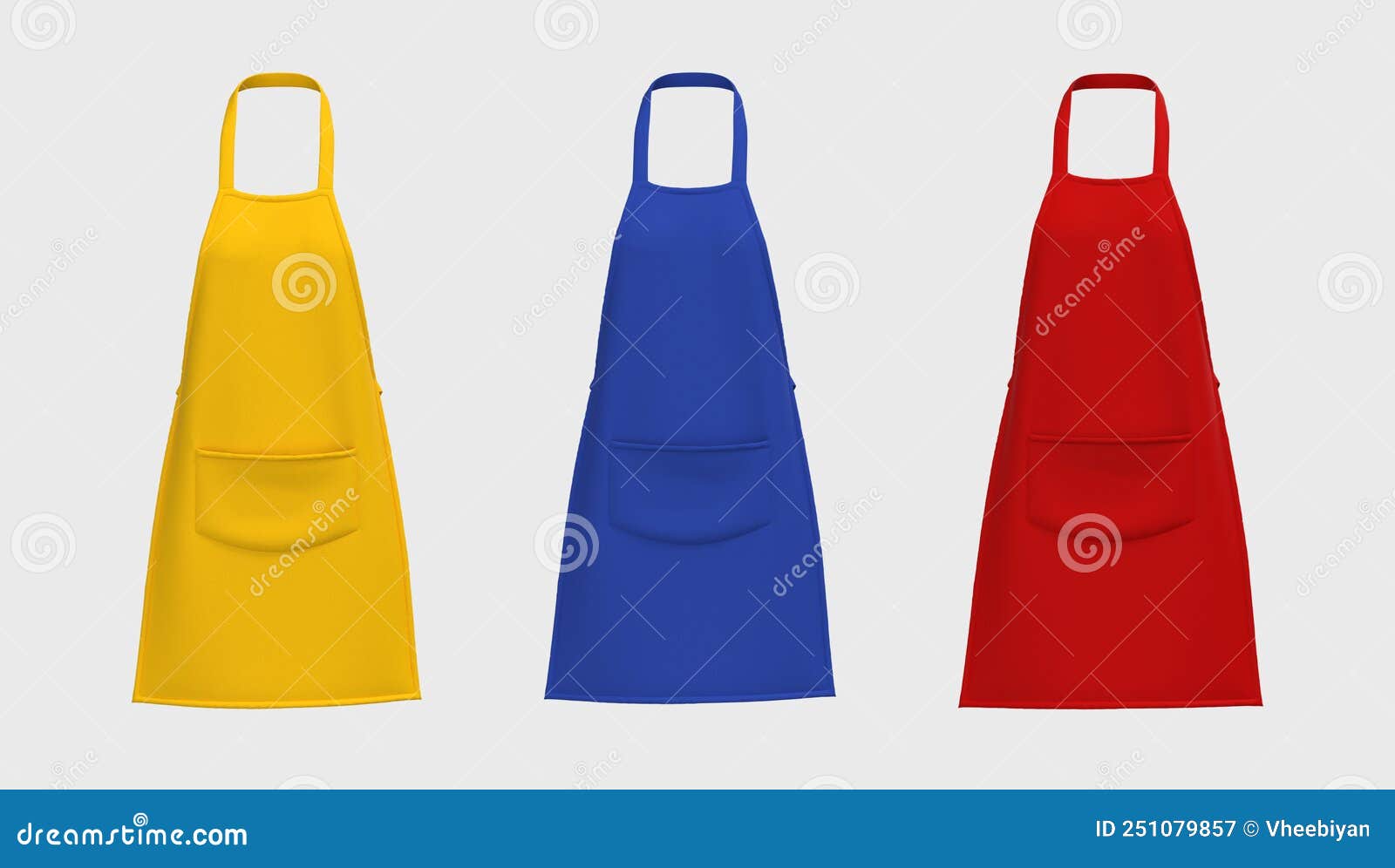 Blank Aprons Mockup in Front View, Design Presentation for Print Stock ...