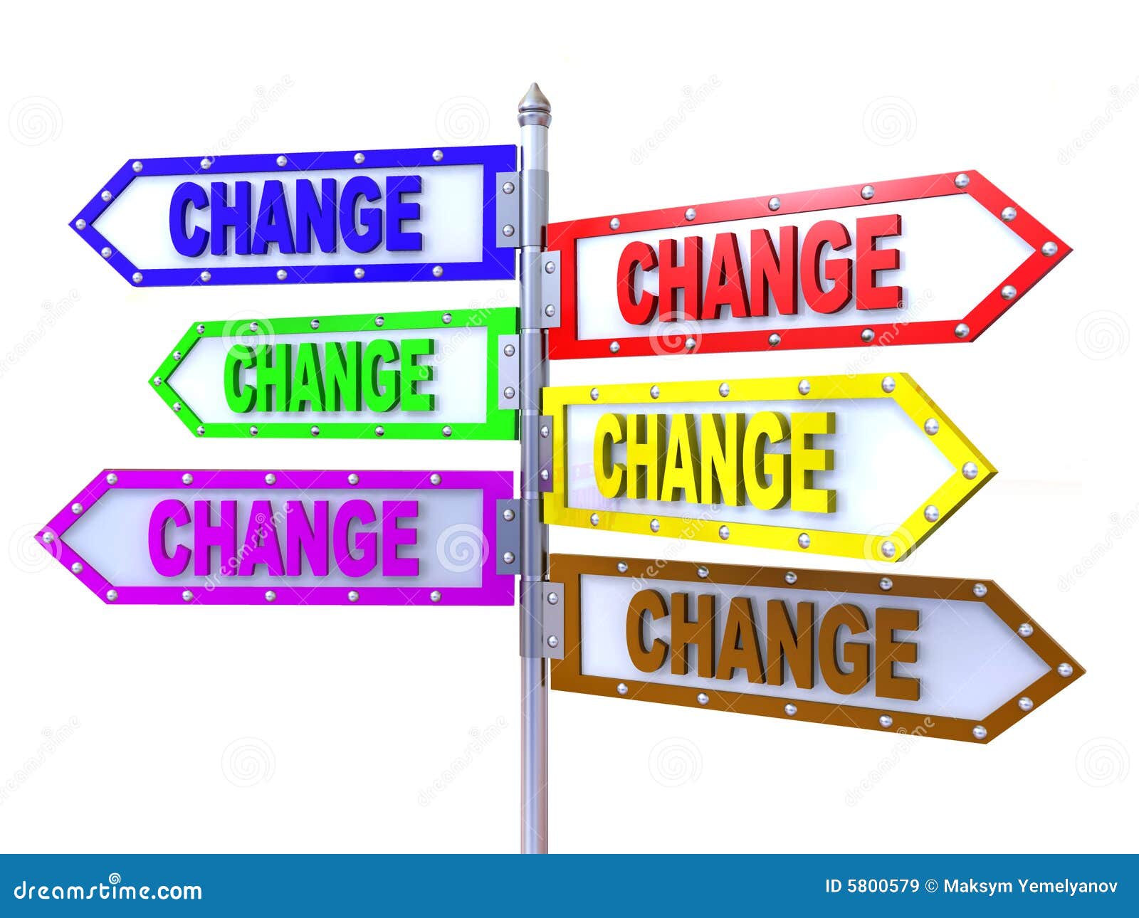 Blank Arrows Directions. Change Royalty Free Stock Images - Image: 5800579