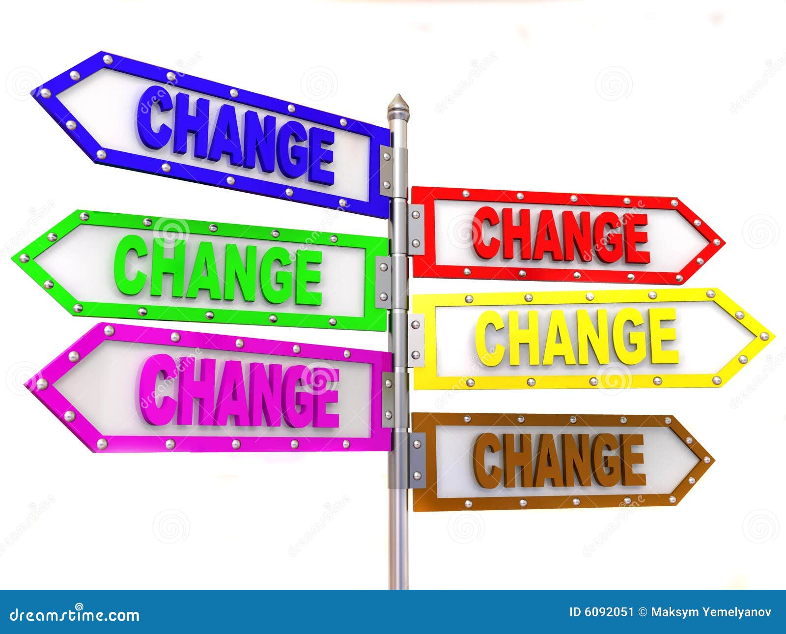 Blank Arrows Directions. Change Stock Illustration - Illustration of ...