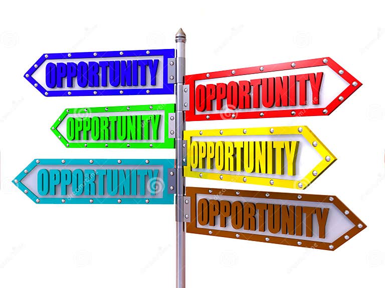 Blank Arrows Directions. Opportunity Stock Illustration - Illustration ...