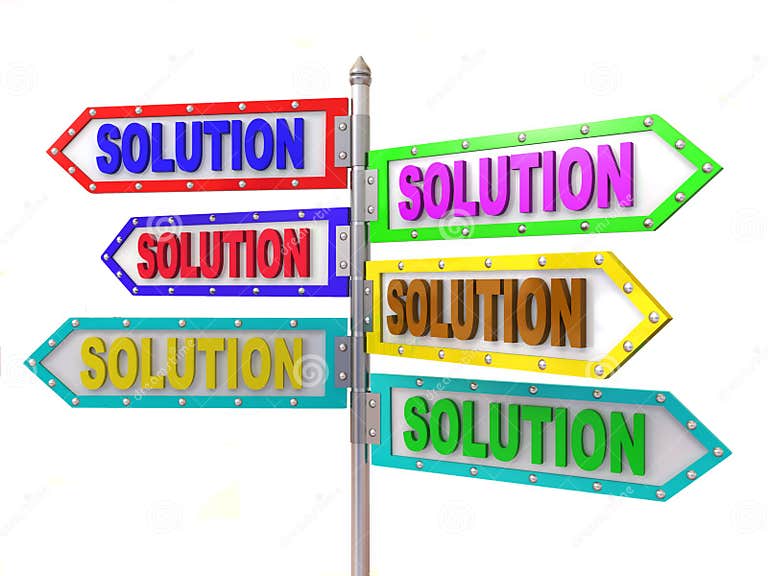 Blank Arrows Directions Solutiion Stock Illustration Illustration Of