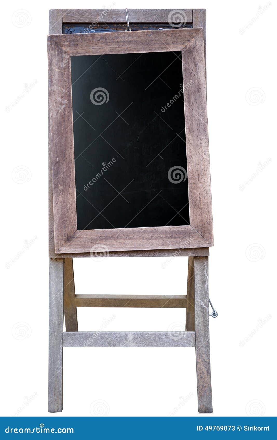 Blank Art Board, Wooden Easel, Front View, Stock Image - Image of ...