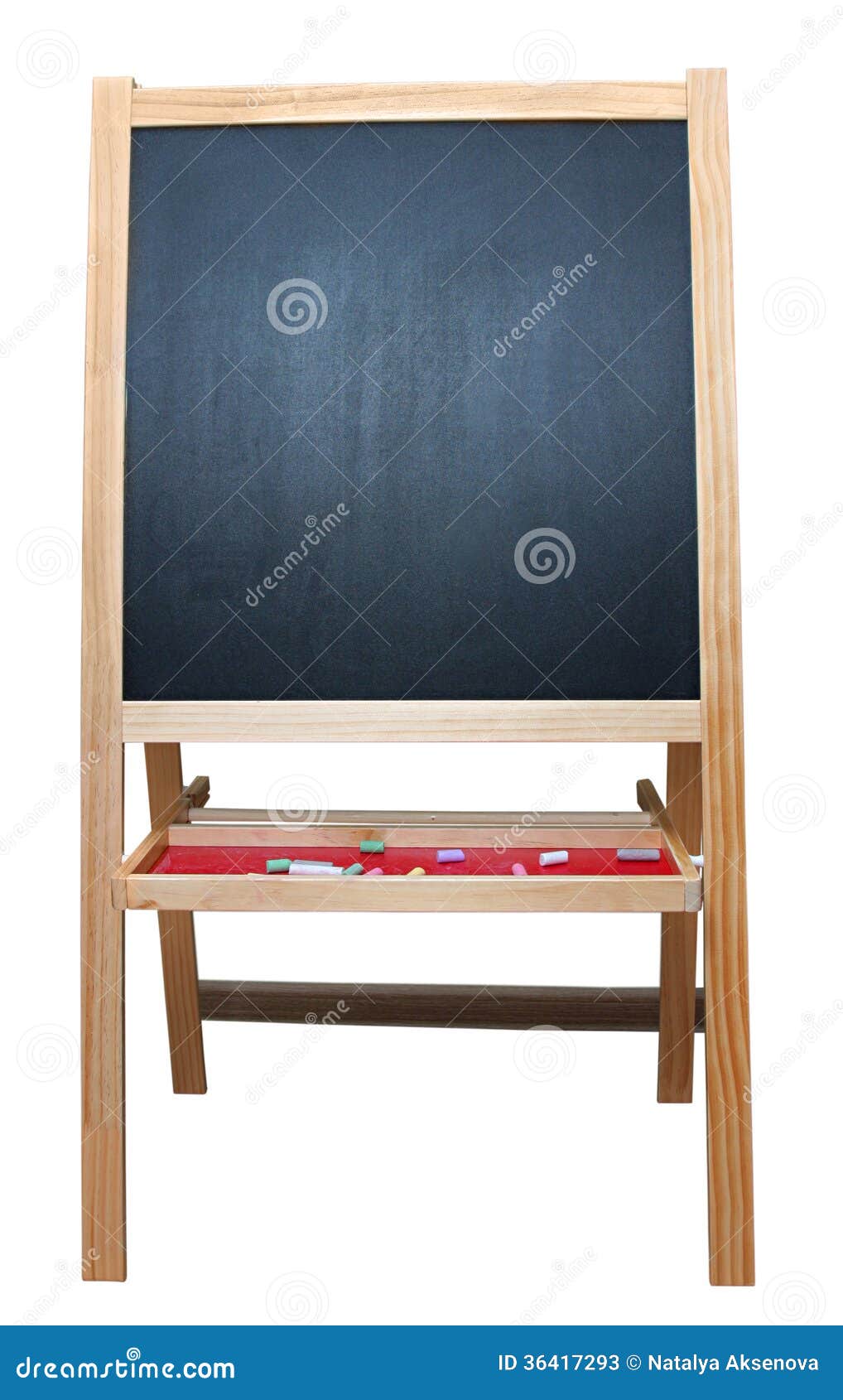 Blank Art Board, Wooden Easel, Front View, Stock Image - Image of ...