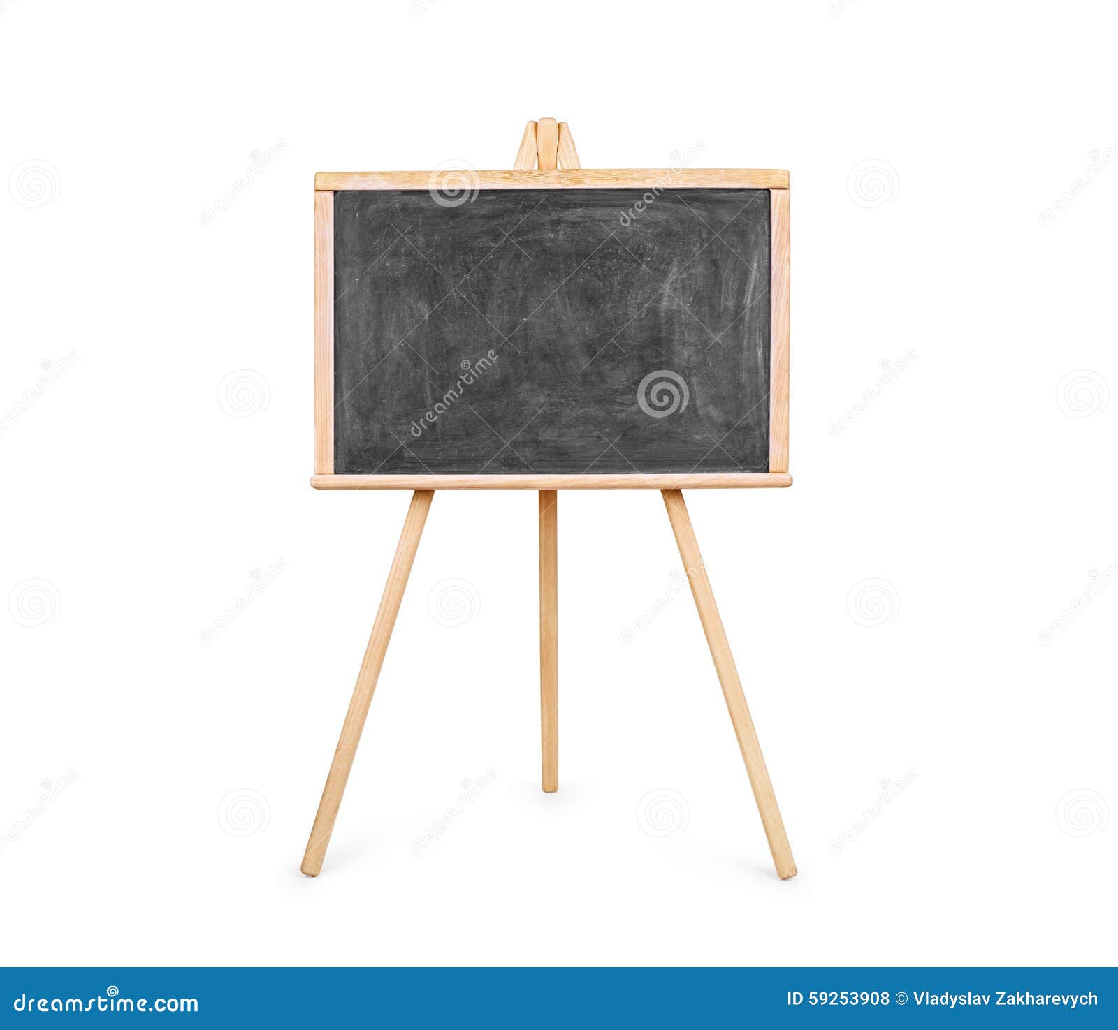 Blank Art Board, Wooden Easel, Front View, Stock Photo - Image of ...
