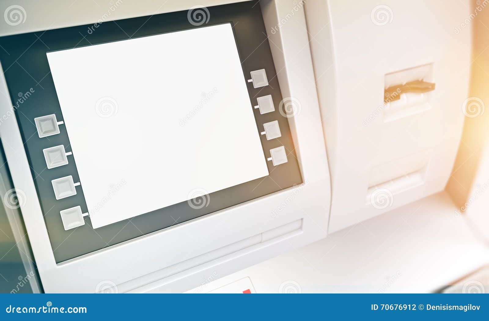Blank ATM display toning stock illustration. Illustration of render ...