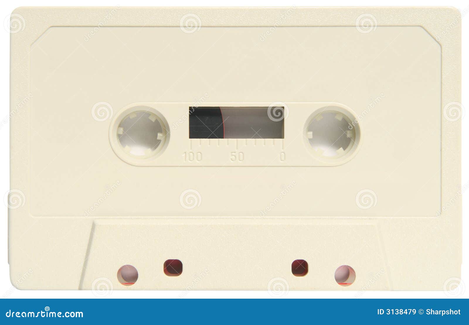 A blank audio cassette. stock image. Image of media, outdated - 3138479