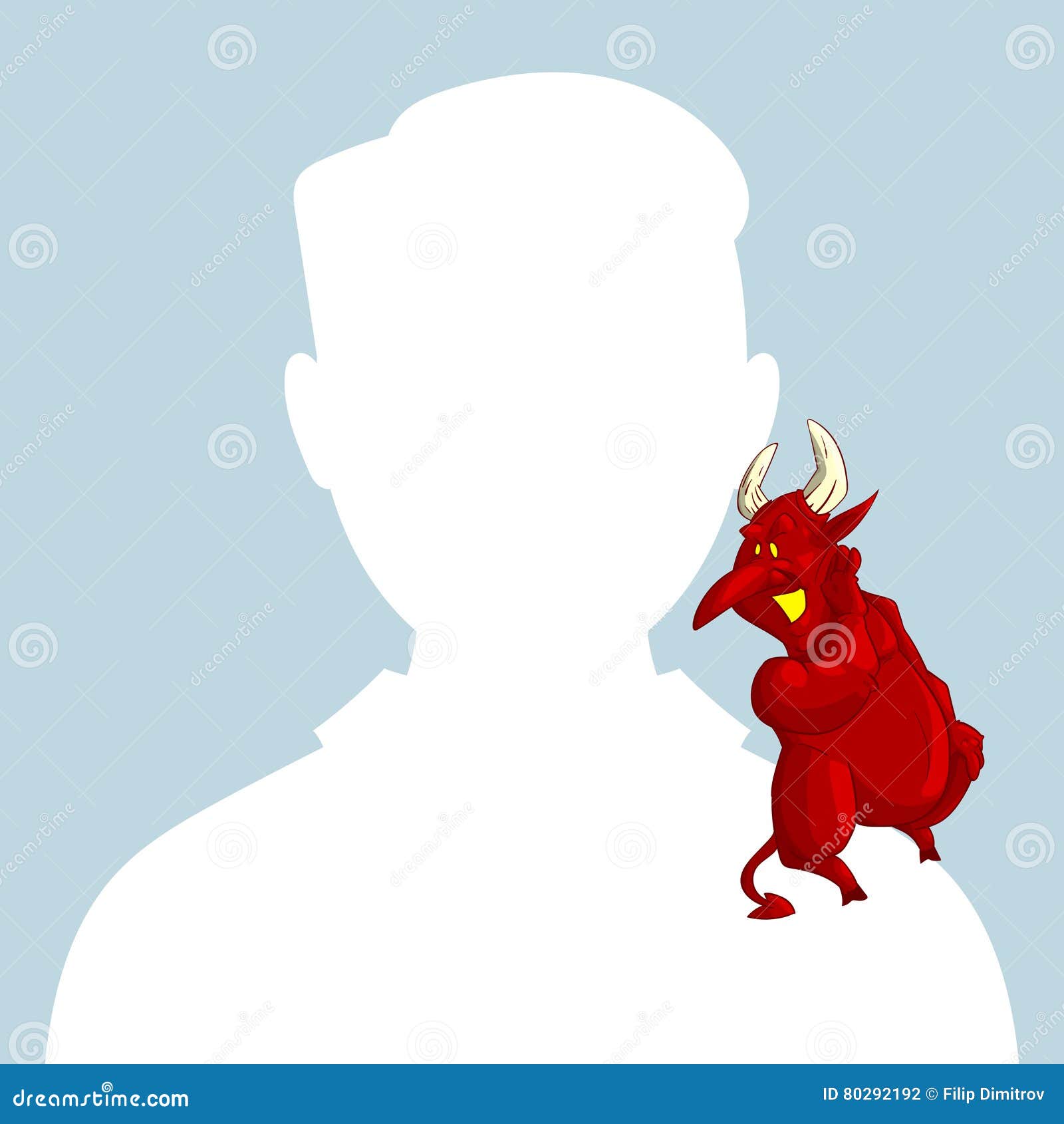 Blank Avatar With Conscience Vector Illustration | CartoonDealer.com ...