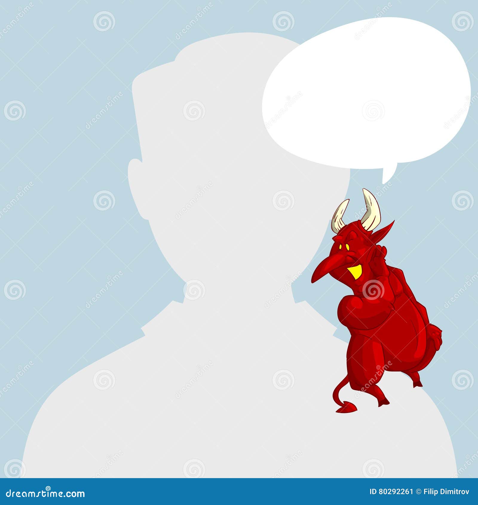 Blank Avatar with Conscience Stock Vector - Illustration of blank ...