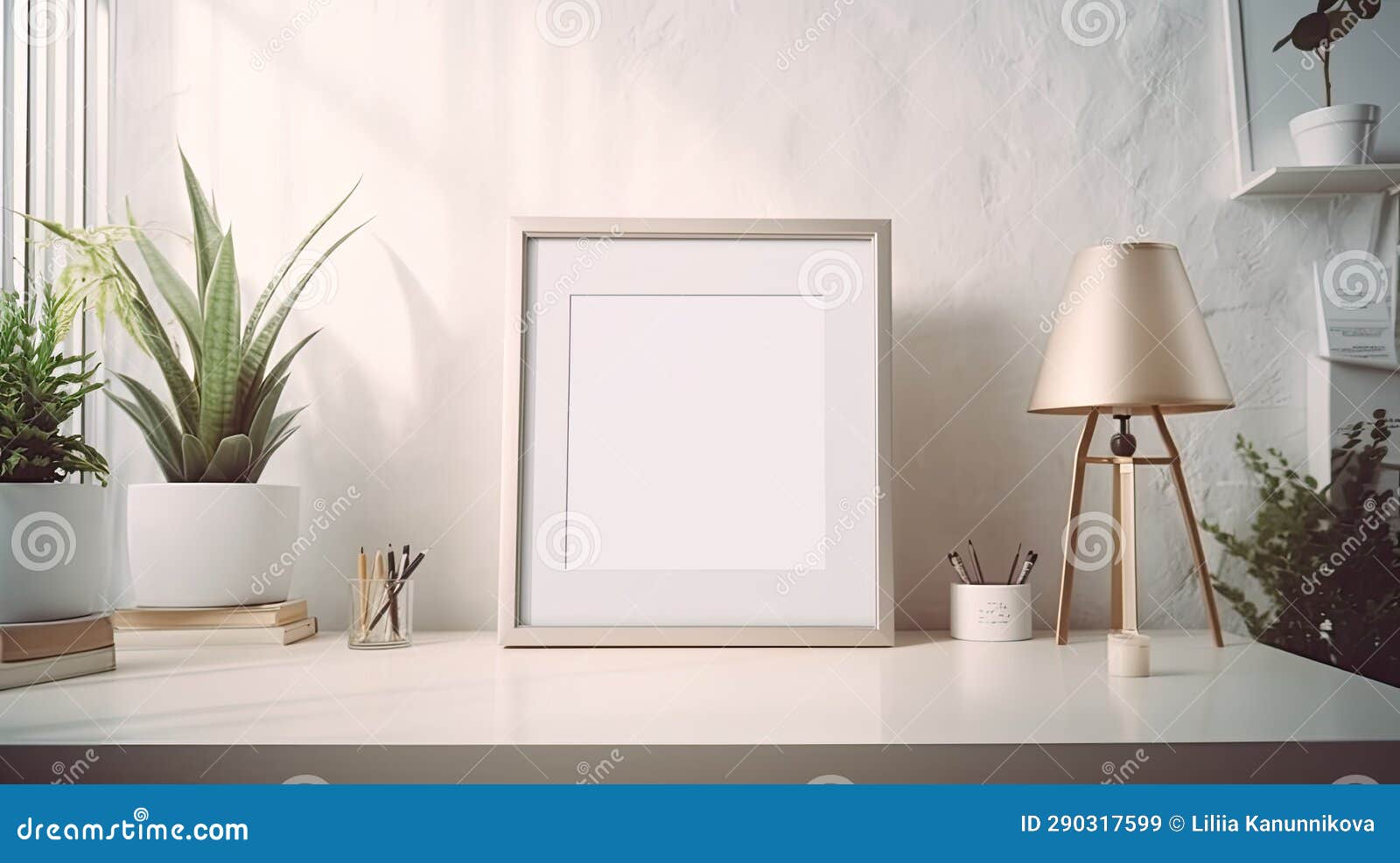 A Blank Award Template Mockup with an Empty Frame Placed in a Modern ...
