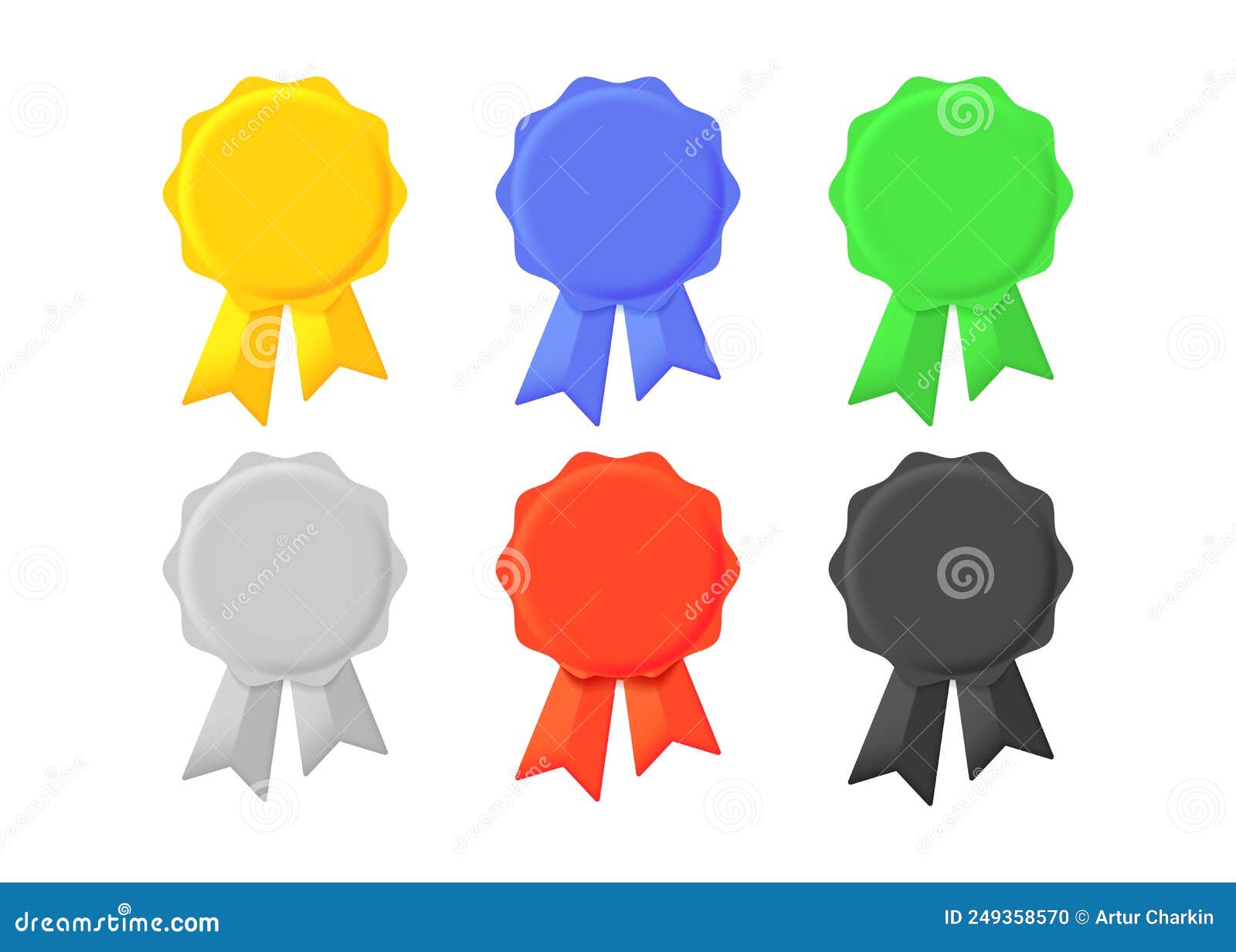 Blank Awards Template with Ribbon. Best Quality Award Stock Vector ...