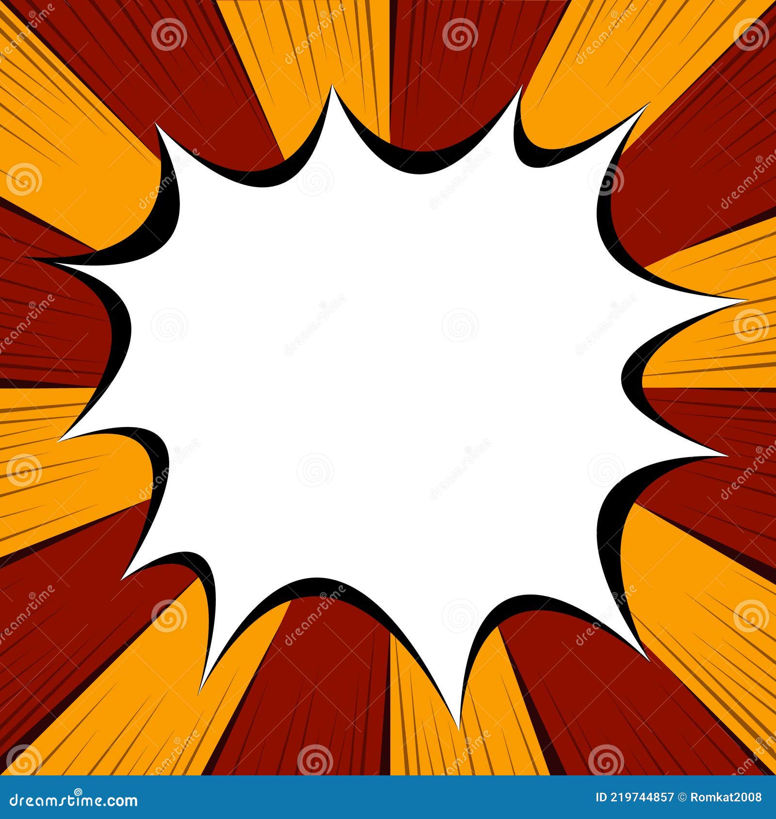 Blank Background for Text, Comic Book Template. Stock Vector ...