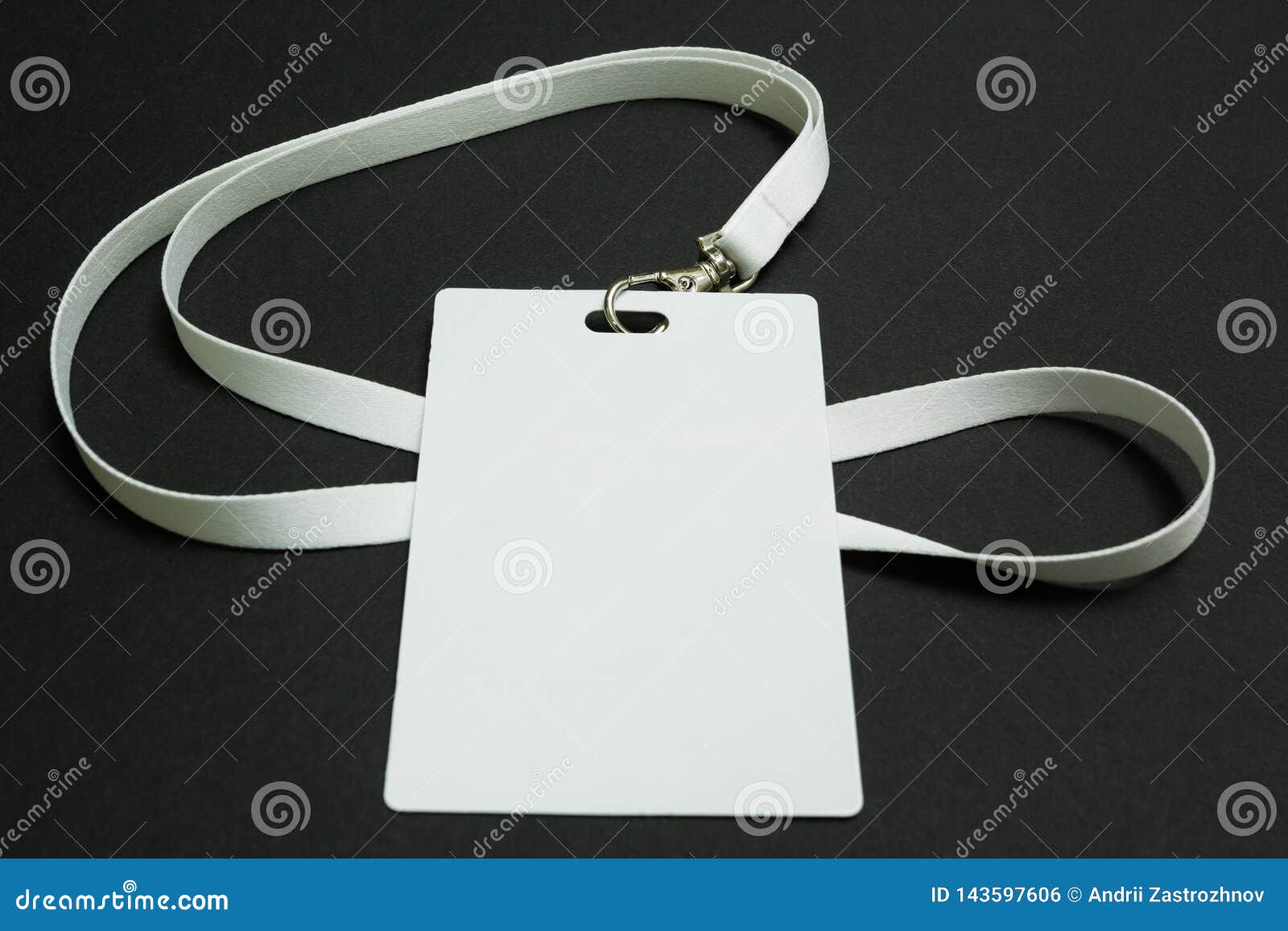 Blank Badge Mockup Isolated on Black. Plain Empty Name Tag Mock Up ...