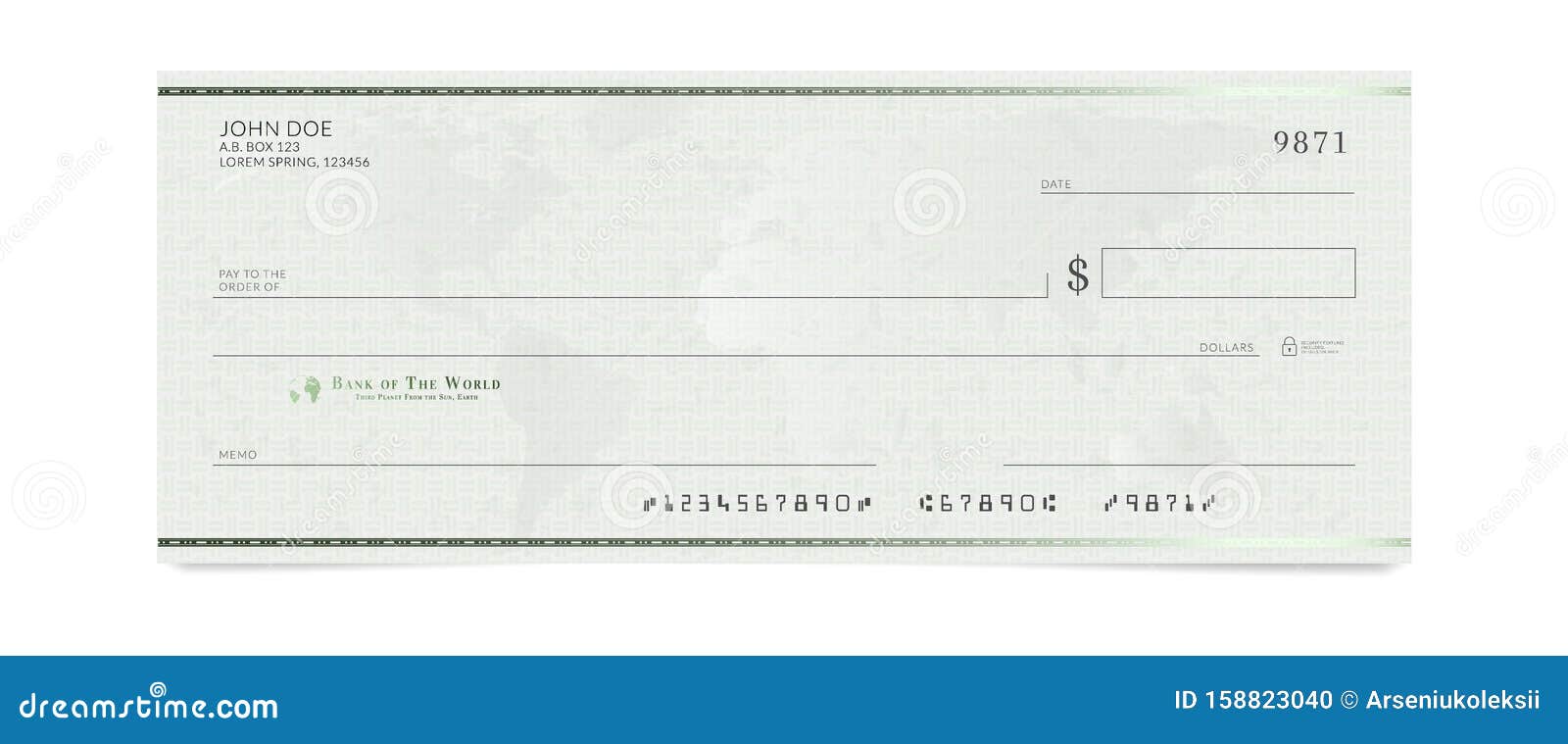 Bank Check Template