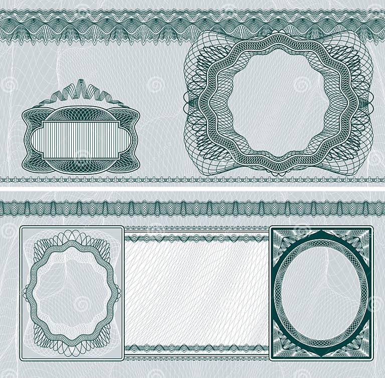 Blank banknote layout stock vector. Illustration of decor - 16647157
